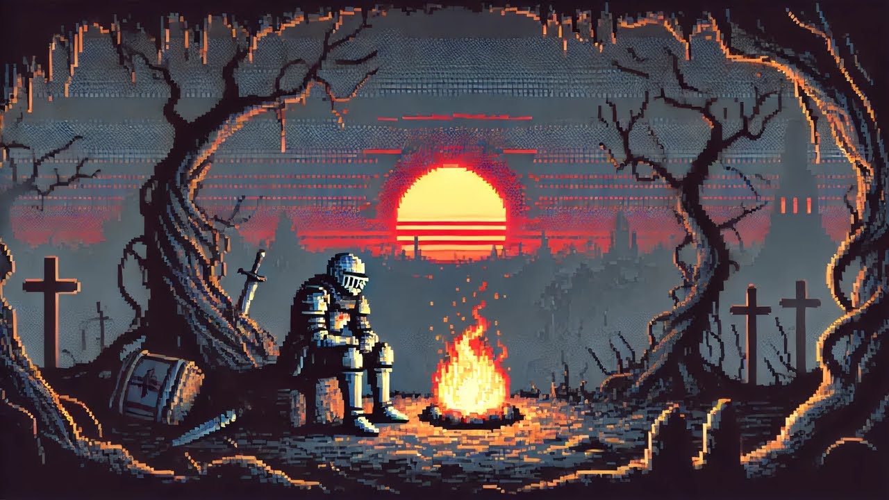 Knight Relaxing by the Campfire at Sunset (Medieval Ambient Music ...