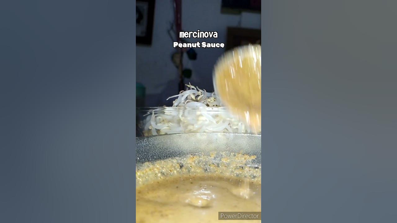 Menuang Dan Mengalirkan Saus Kacang Sambel Kacang Estetik Sinematik