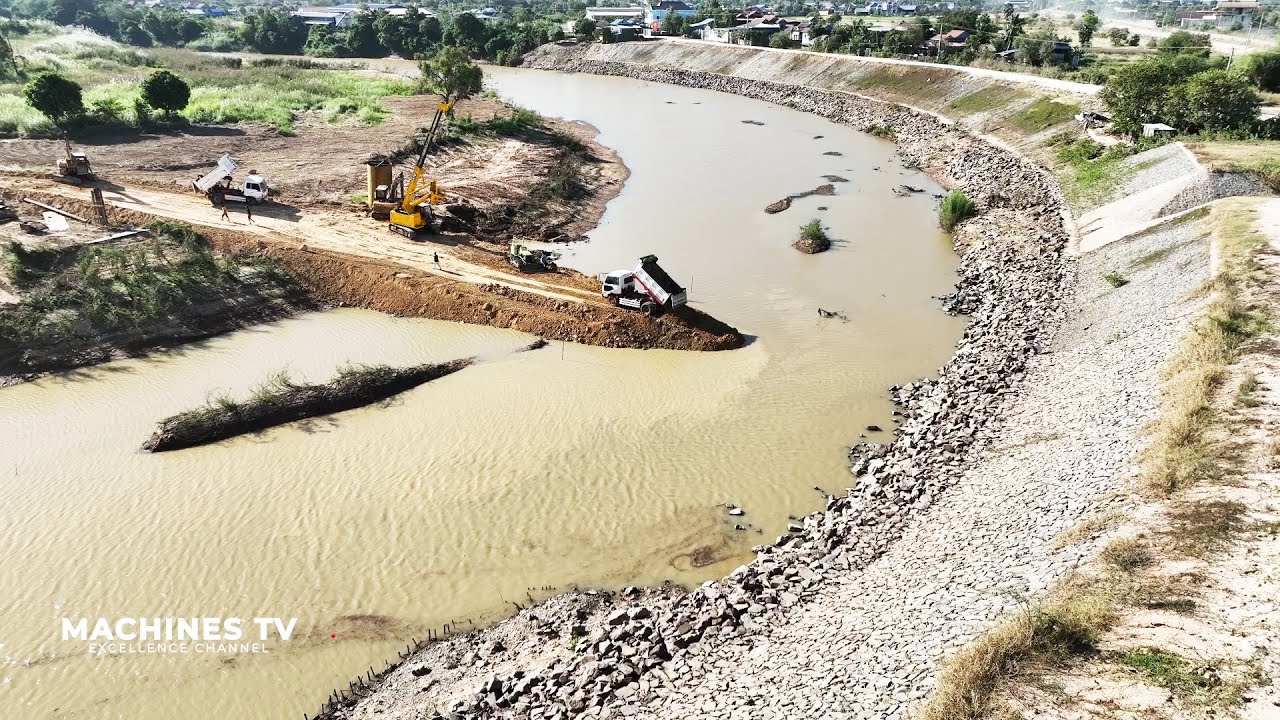 Wow!! Watch Super Bulldozer Mini Create Massive Dam as Mini Dump Truck ...