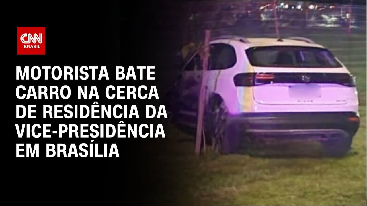 Motorista bate carro na cerca de residência da vice-presidência em Brasília | CNN PRIME TIME ...