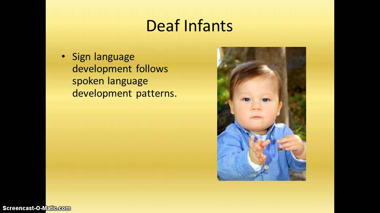 language development in deaf children - YouTube