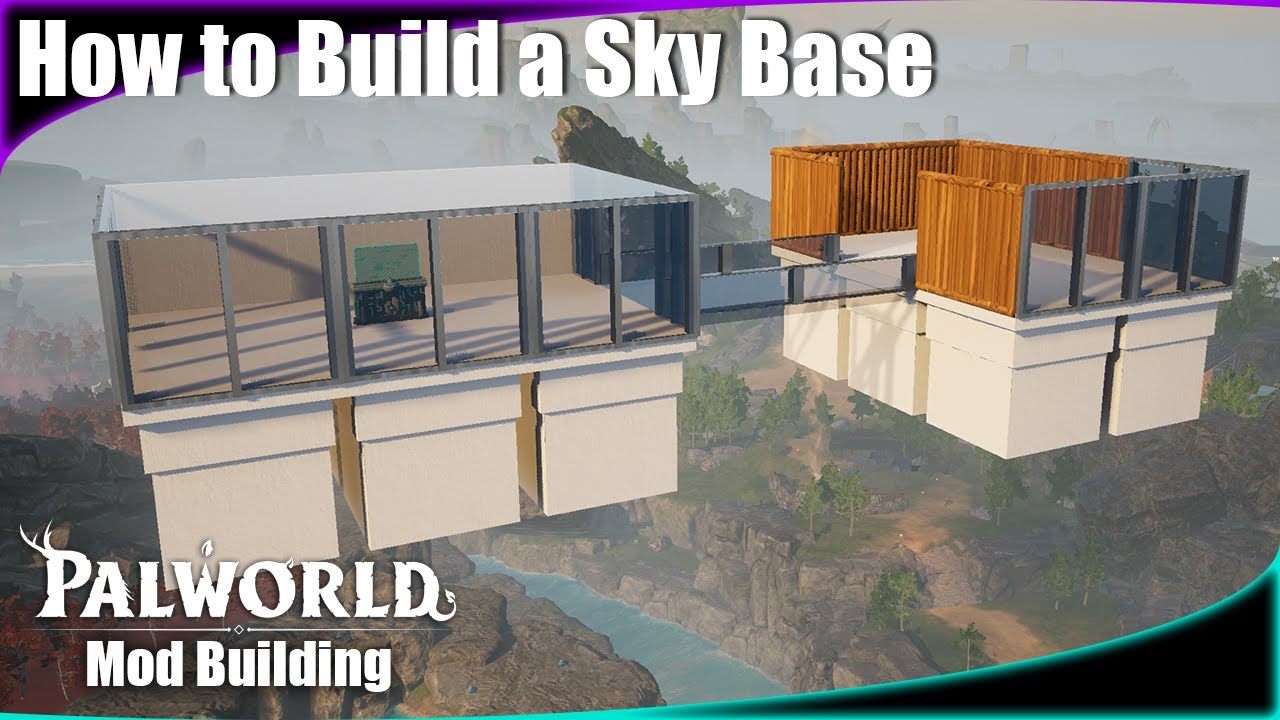 Palworld Mod Building - How to Build a Sky Base with Rotate It - YouTube