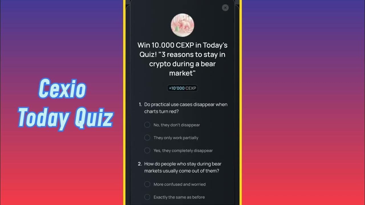 CEX.IO Quiz Answers Today: " 3 reasons to stay in crypto during a bear market #cexio # ...