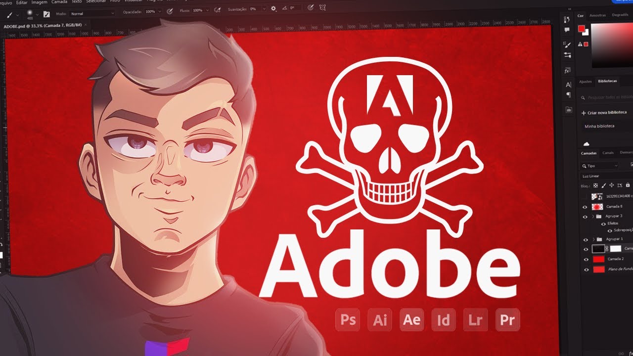 PERIGOS DE USAR ADOBE PHOTOSHOP PIRATA - YouTube