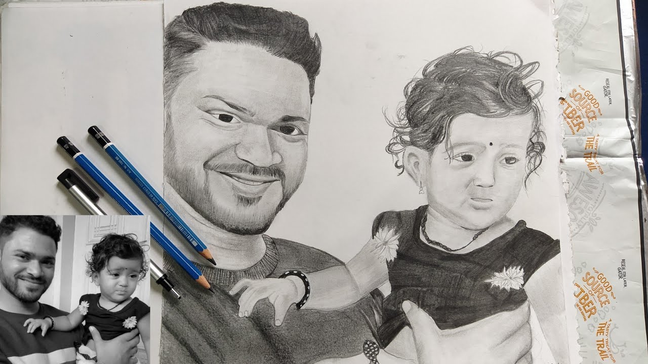 How I Draw commission work //part 2//Pencil sketch - YouTube