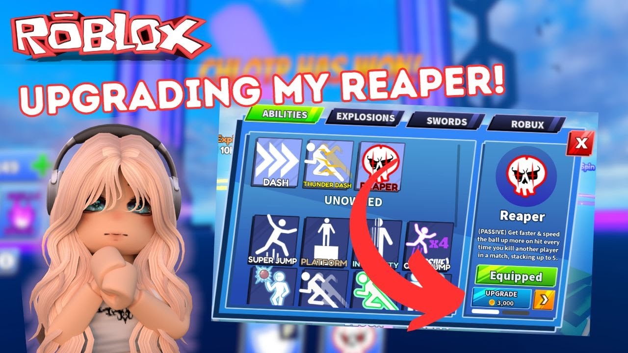Upgrading my Reaper | Roblox Blade Ball | Cookie Queen Play - YouTube