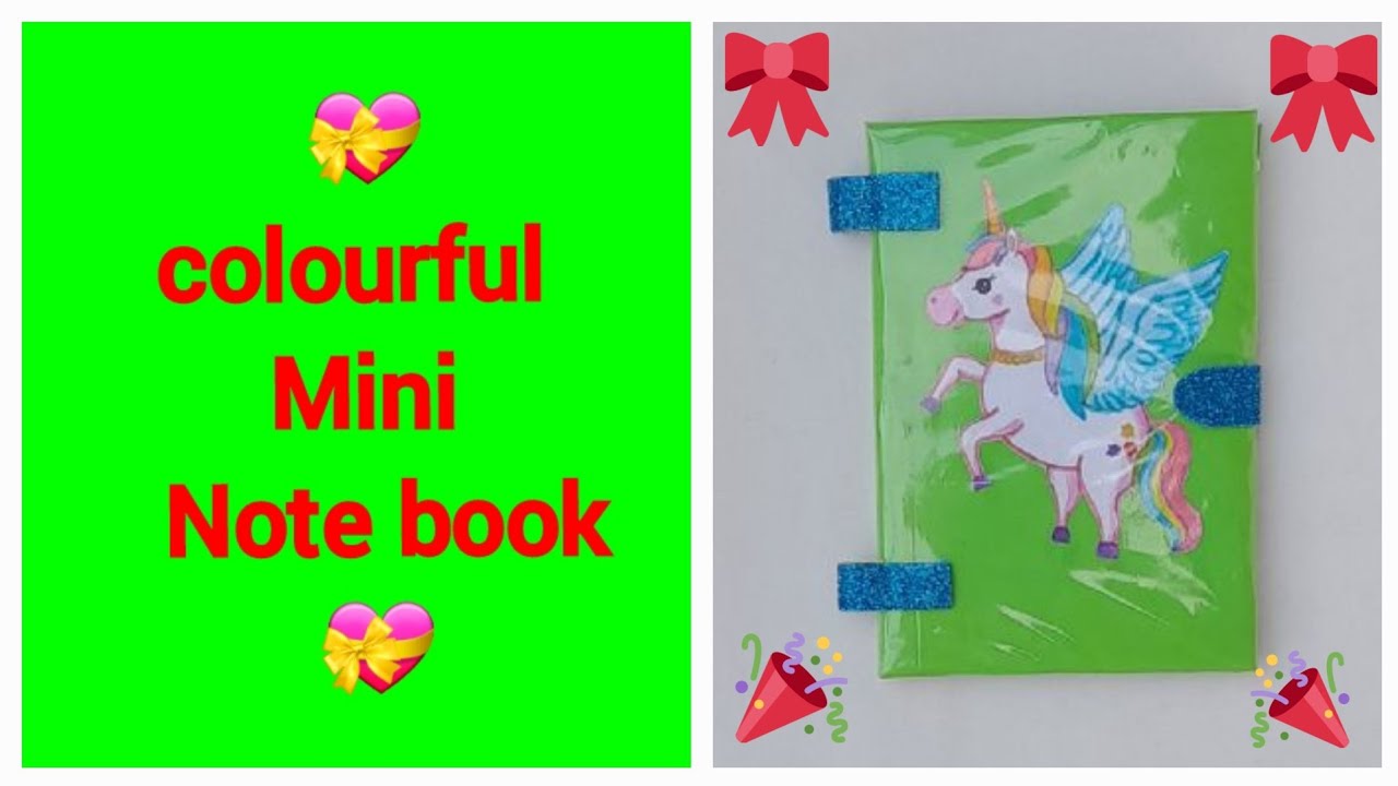 How to create a mini note book | Easily | Colourfully | At home - YouTube