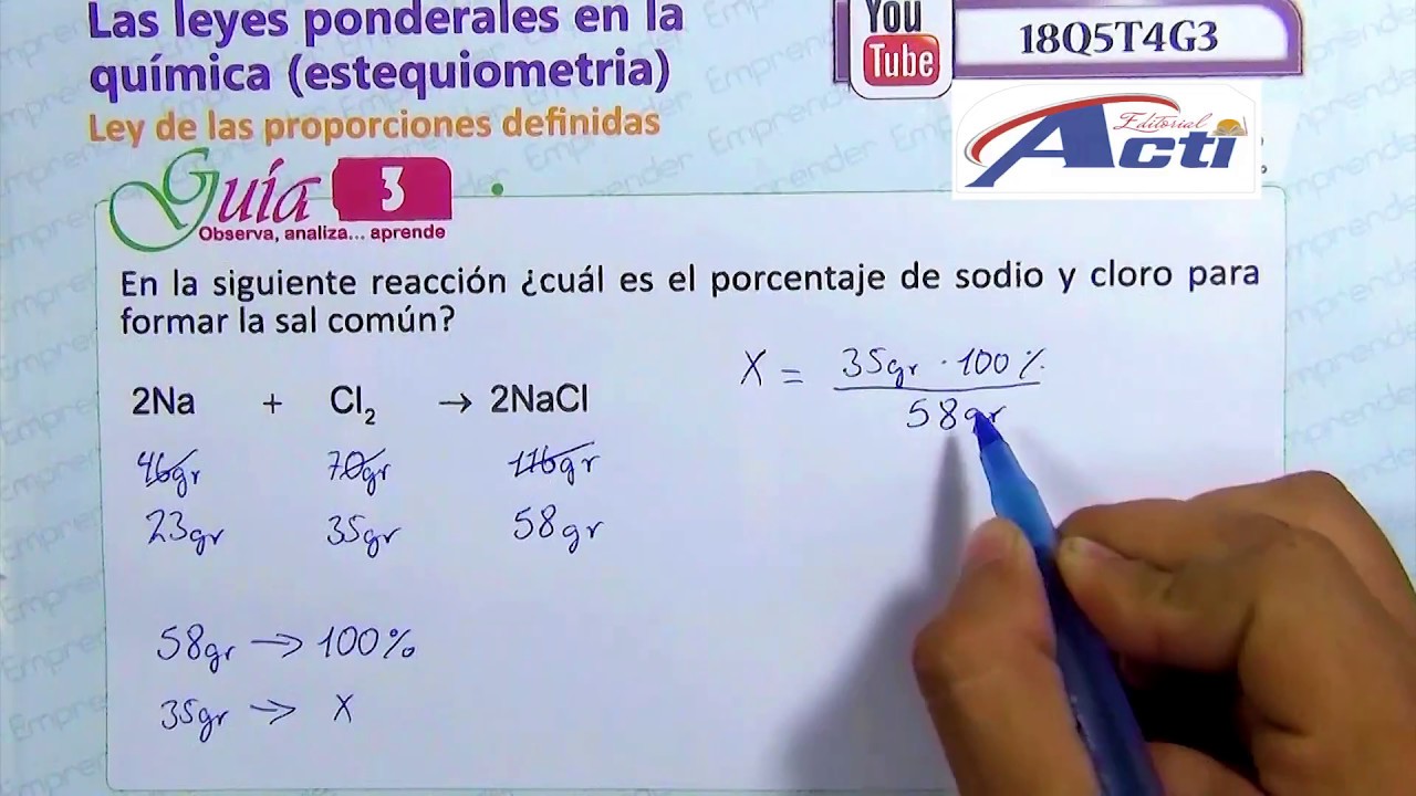 18Q5T4G3 - LEY DE LAS PROPORCIONES DEFINIDAS - YouTube