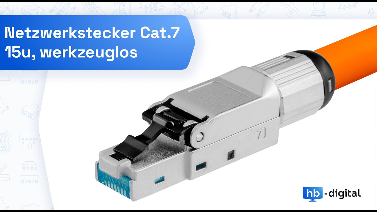 Installation Netzwerkstecker - Connector Cat7 Montage-Anleitung ohne ...