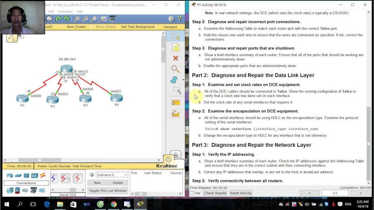 [CCNA S4] 3.1.2.7 Packet Tracer - Troubleshooting Serial Interfaces - YouTube