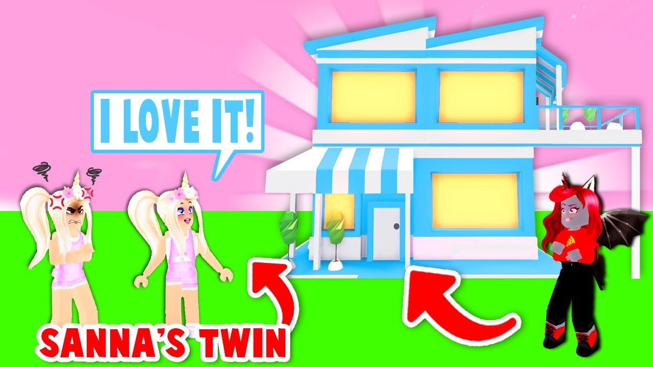 I Built A House For My BEST FRIENDS *TWIN* Sister In Adopt Me! (Roblox ...
