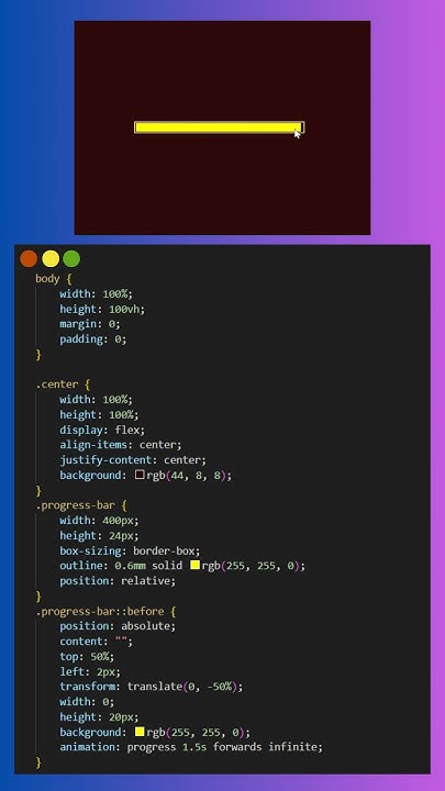 Progress Bar Using HTML CSS #html - YouTube