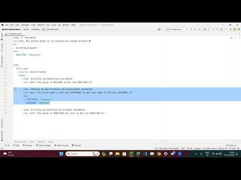 GitHub # 0005 # GitHub Actions - (Repository Variables and Environment Variables) - YouTube