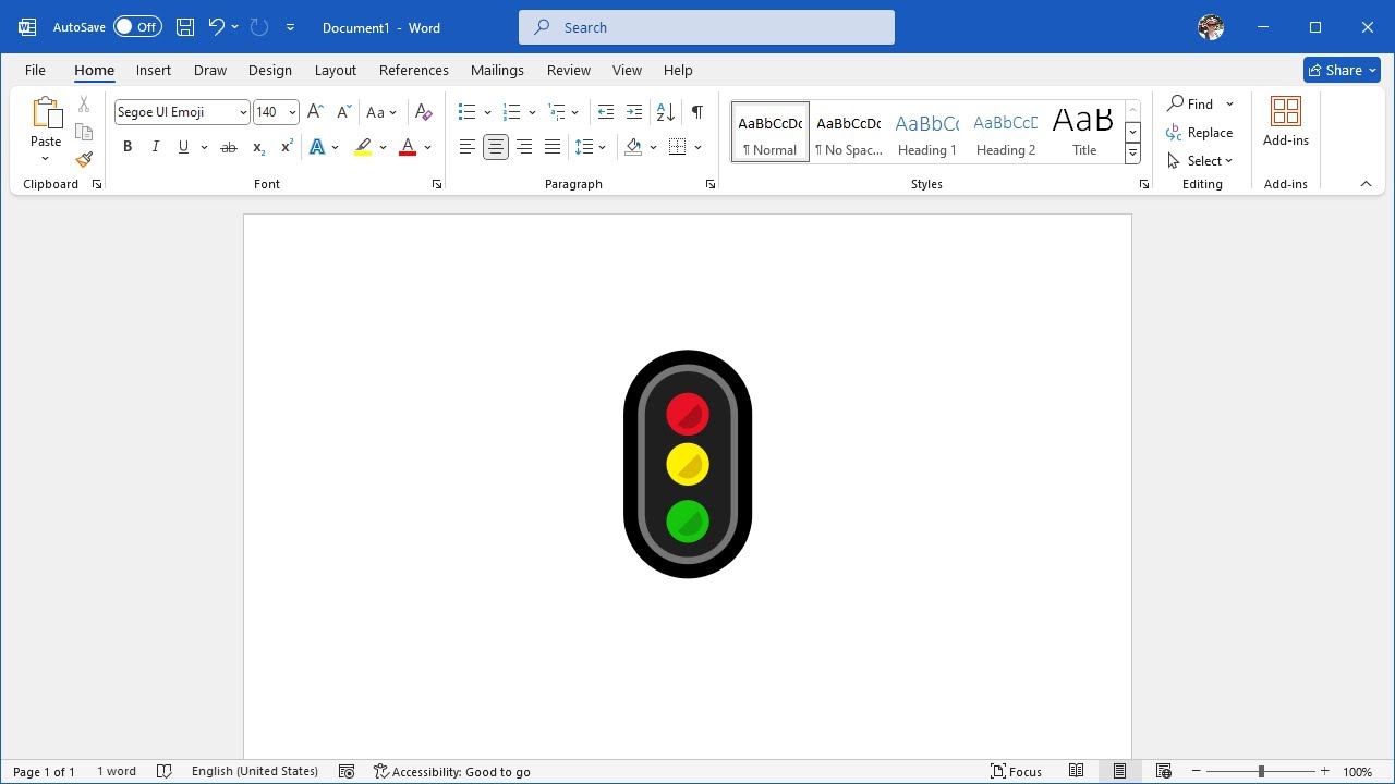 How to Insert the VERTICAL TRAFFIC LIGHT Symbol in Microsoft Word - YouTube