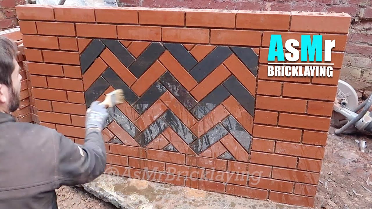 Unintentional ASMR Video Herringbone Bricklaying Watch & Relax - YouTube