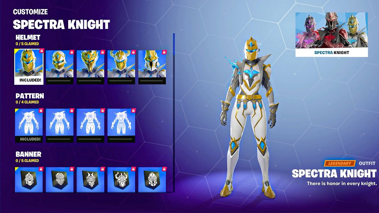 New Customizable Spectra Knight Skin Showcase Fortnite Season Og