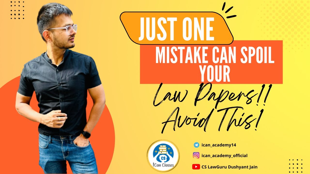 Just One Mistake Can Spoil Your Law Papers!! Avoid This! - YouTube