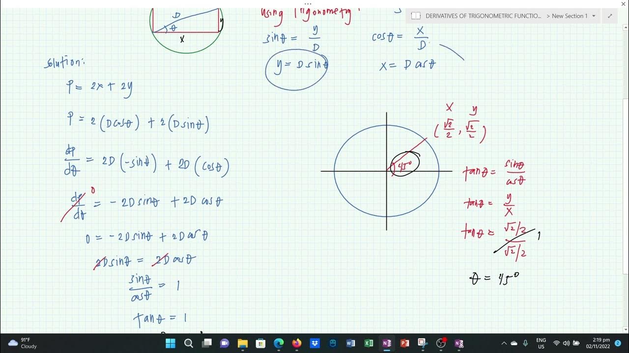 DERIVATIVE OF TRIGONOMETRIC FUNCTIONS PART 3 - YouTube