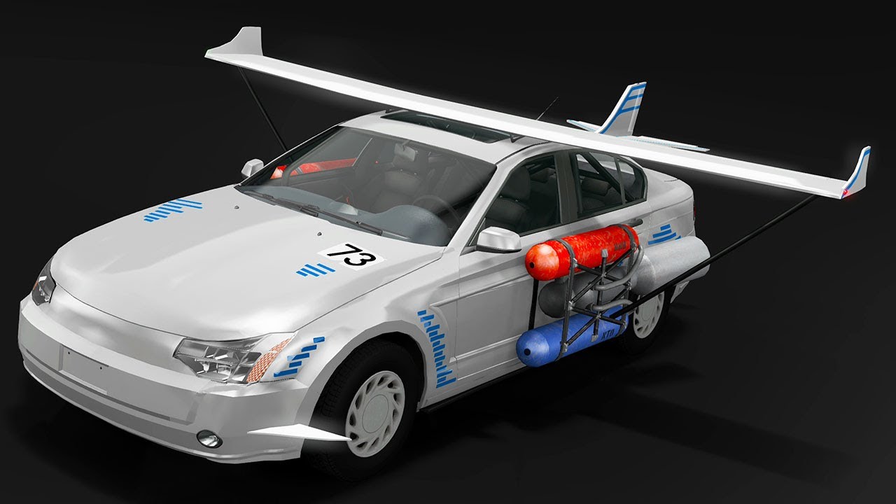 JET POWERED FLYING CAR! Insane Car Mods! Flying Over Italy! - BeamNG ...