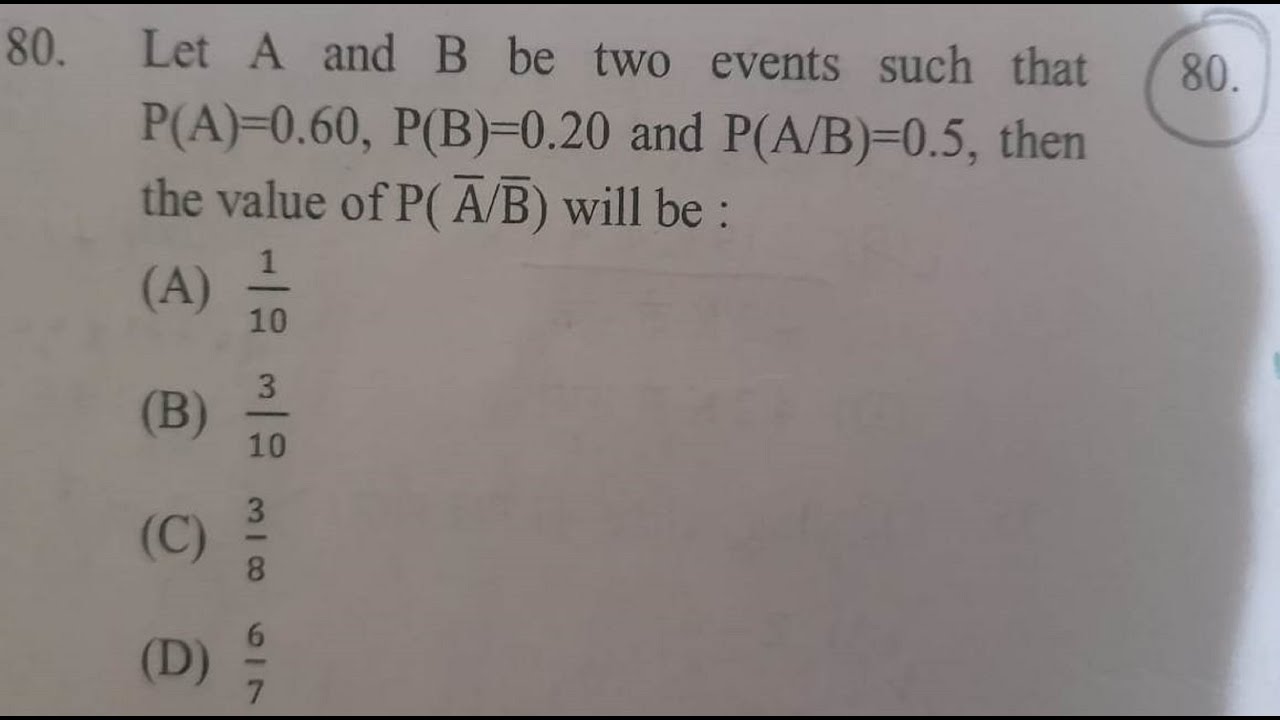 How To Find Probability Of P A B Find P A B P A B