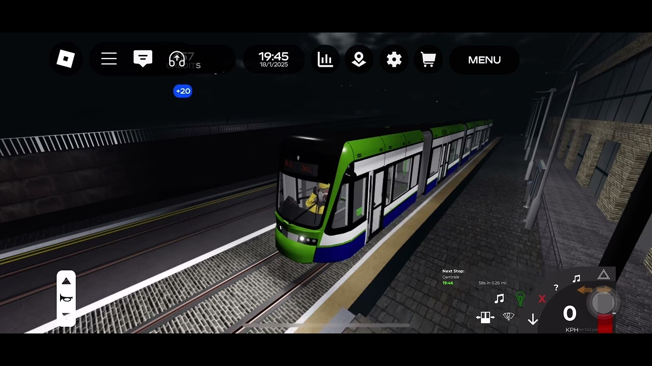 Driving a variobahn tram from Mitcham Junction to Addiscombe in Croydon ...
