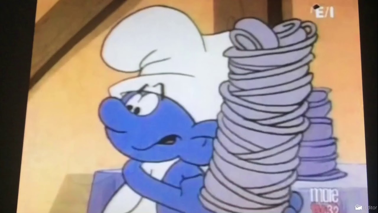 Smurfs hefty says brainy there he goes and greedy says I don’t care ...