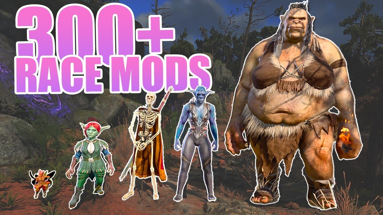 I looked at EVERY SINGLE race mod for BG3 - YouTube