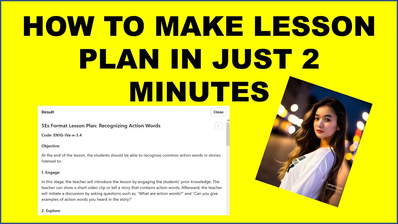HOW TO MAKE A LESSON PLAN IN JUST 2 MINUTES | MELC BASED (5Es) | Lesson ...
