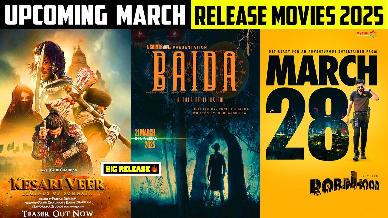 Upcoming March Release Movies 2025 | New Upcoming Movies List | TRP ...
