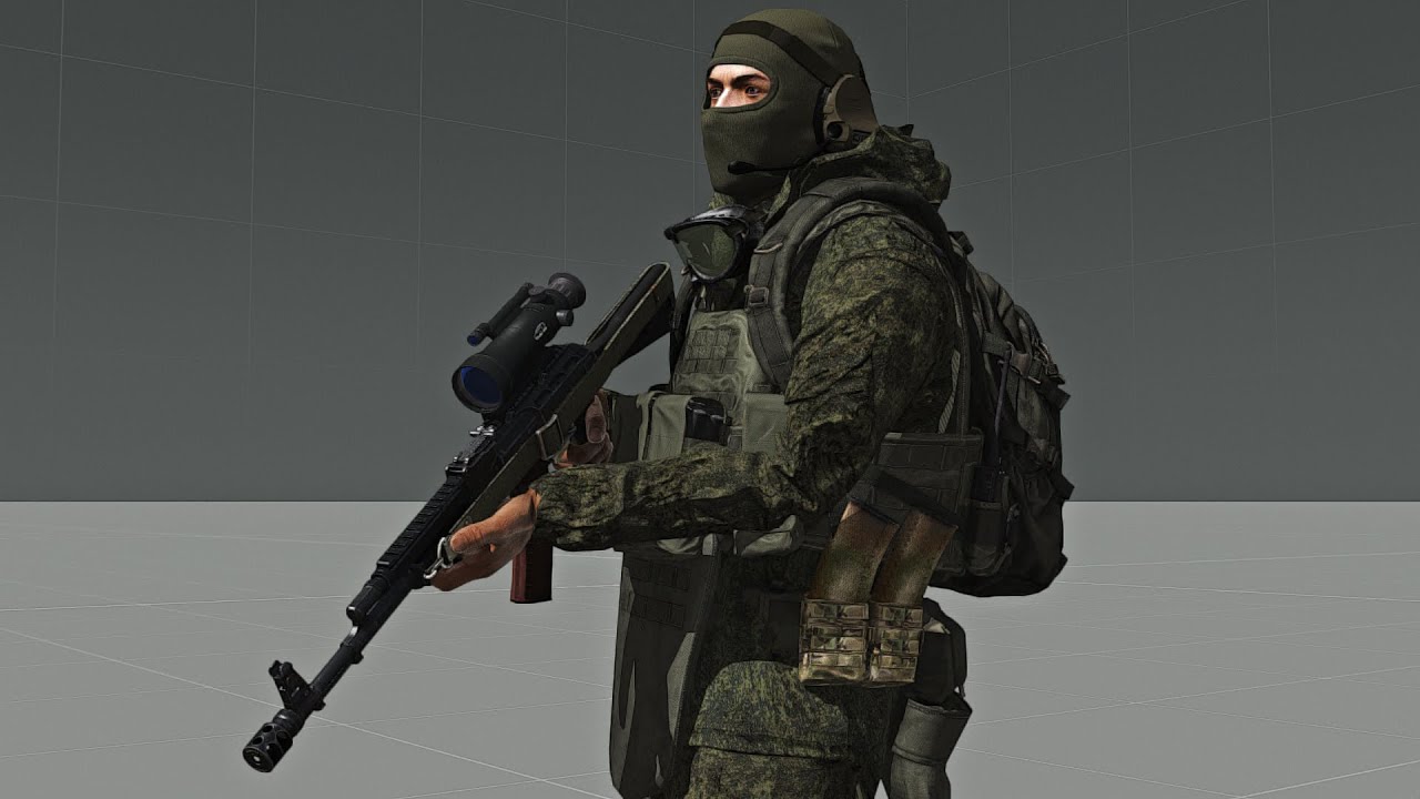 ARMA3 Russian VDV Soldier Model 10 - YouTube