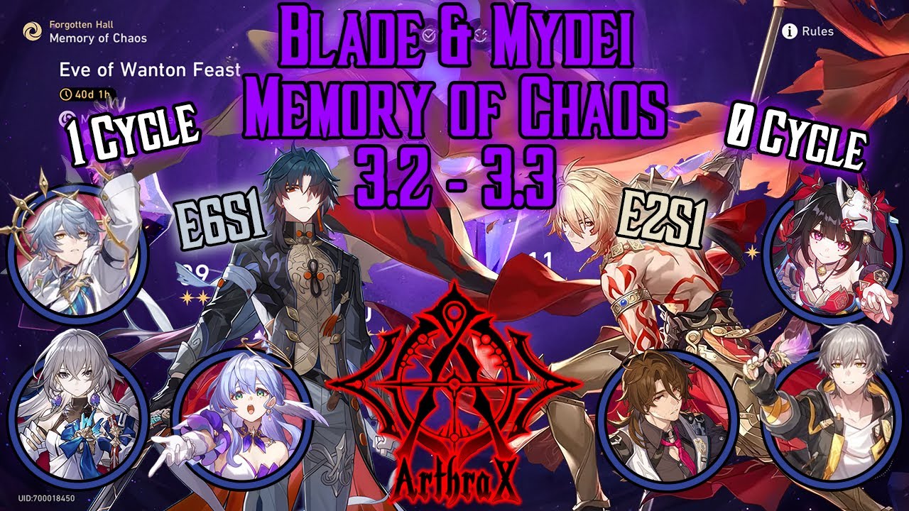 3.2 - 3.3 Memory of Chaos | Blade E6 (1 Cycle) + Mydei E2 (0 Cycle ...