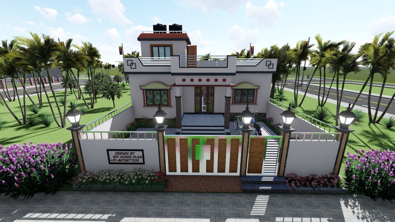 3 bedrooms simple village house plans | beautiful village home plan @My ...