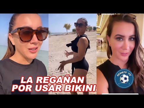 ❌👮‍♀️POLICÍA regaña a MARIAZEL por usar un BIKINI en la playa de QATAR