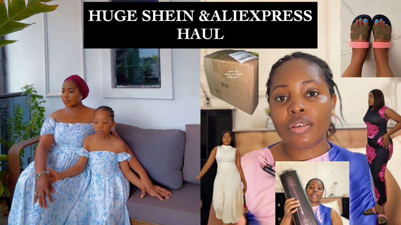 HUGE SHEIN & ALIEXPRESS HAUL + TWINNING WITH MY DAUGHTER CLOTHING HAUL ...
