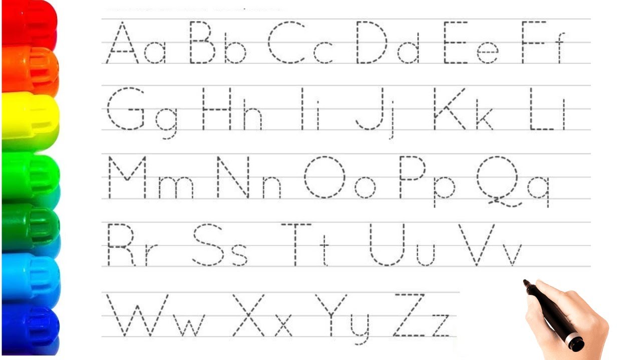 ABCD Tracing | A for Apple B for Ball C for Cat | Alphabets | Phonics ...