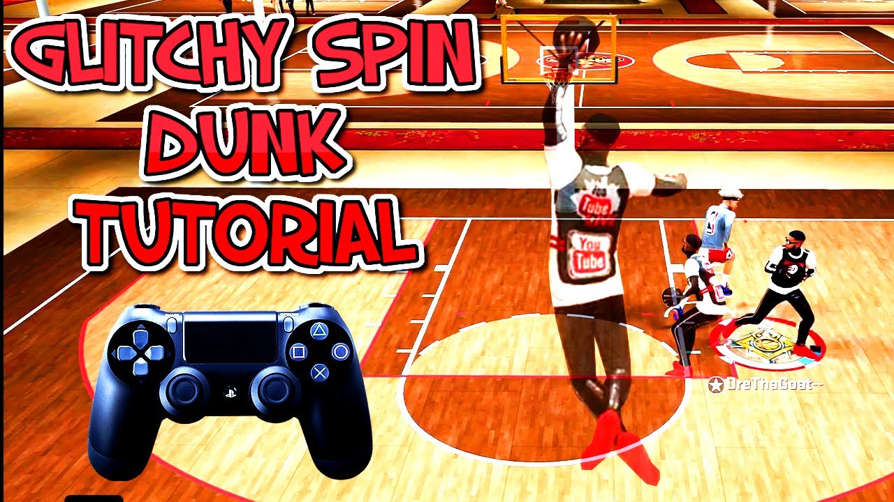 HOW TO DO THE GLITCHY SPIN DUNK! INSTANT 3PT LINE SPIN DUNK CHEESY ...