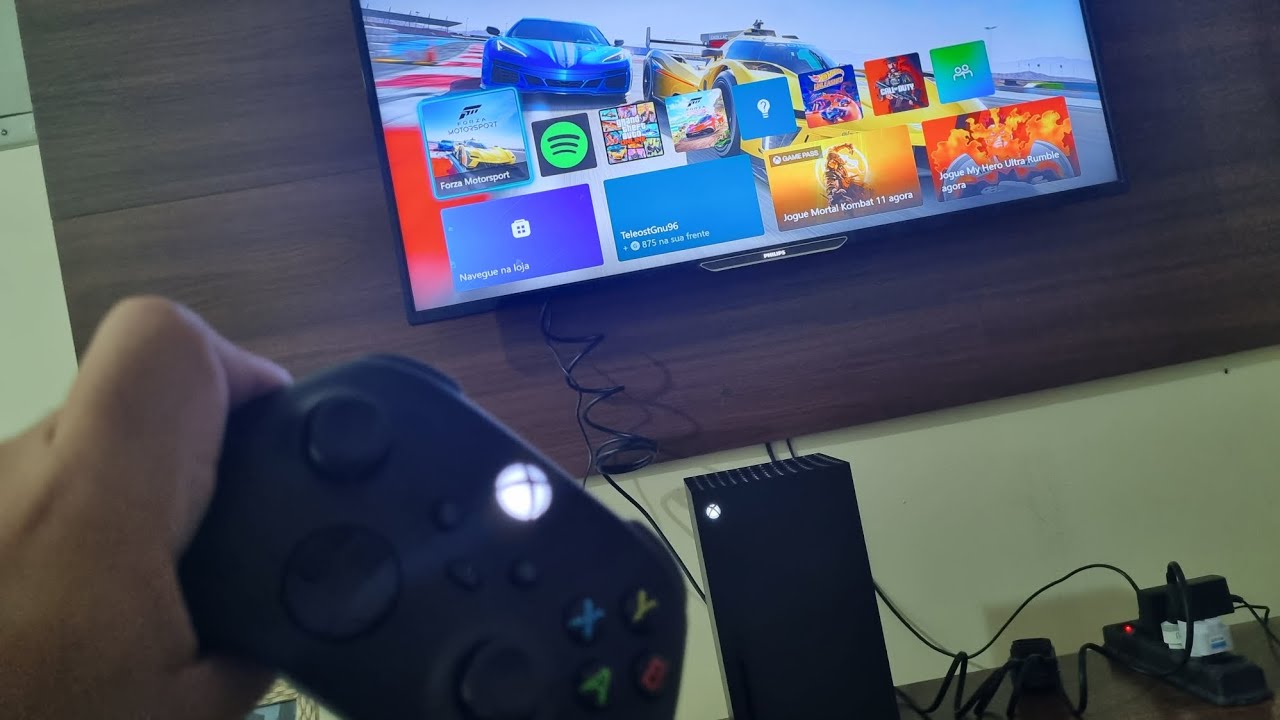 Xbox séries X em uma TV Full HD 1080p - YouTube