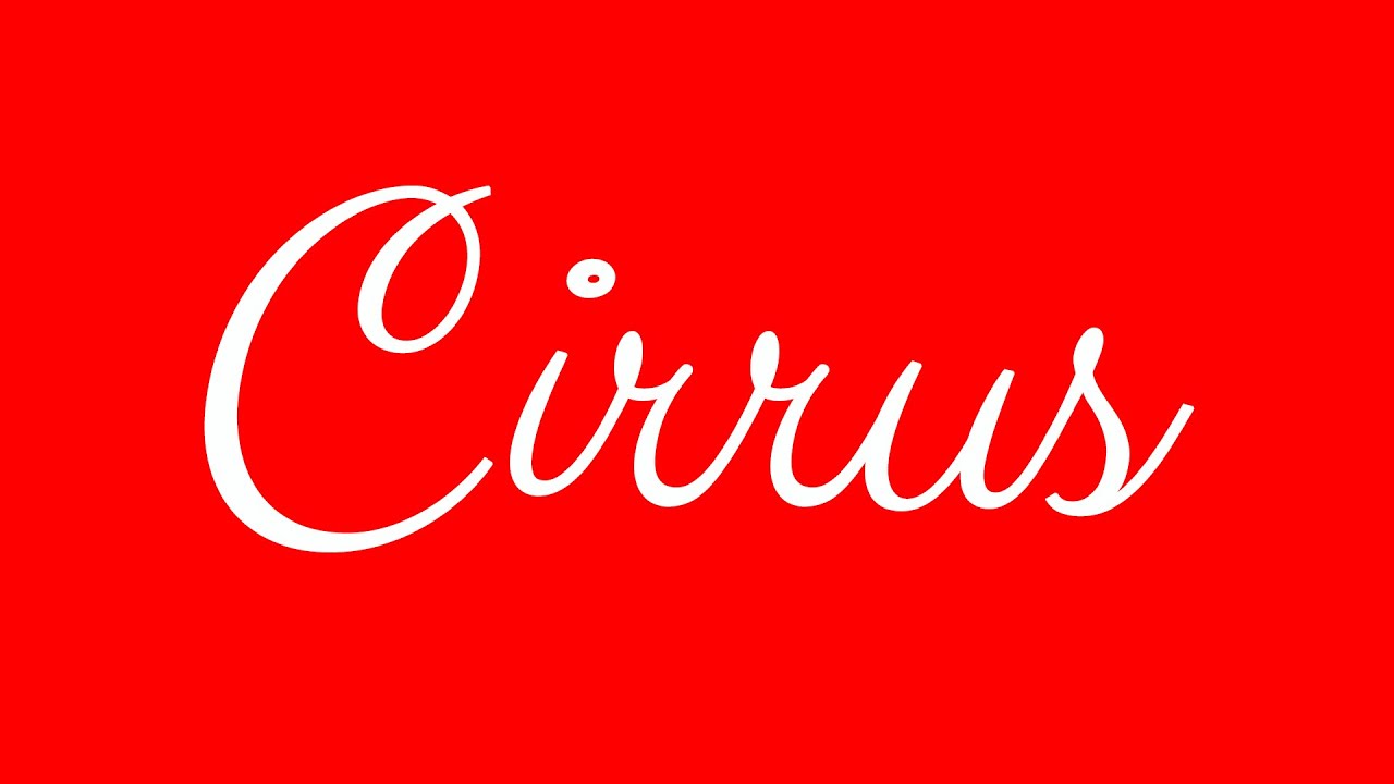 Learn how to Sign the Name Cirrus Stylishly in Cursive Writing - YouTube