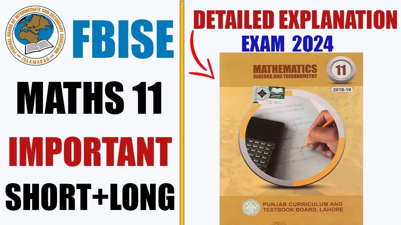 Maths 11 Guess Paper 2024 Federal Board - YouTube