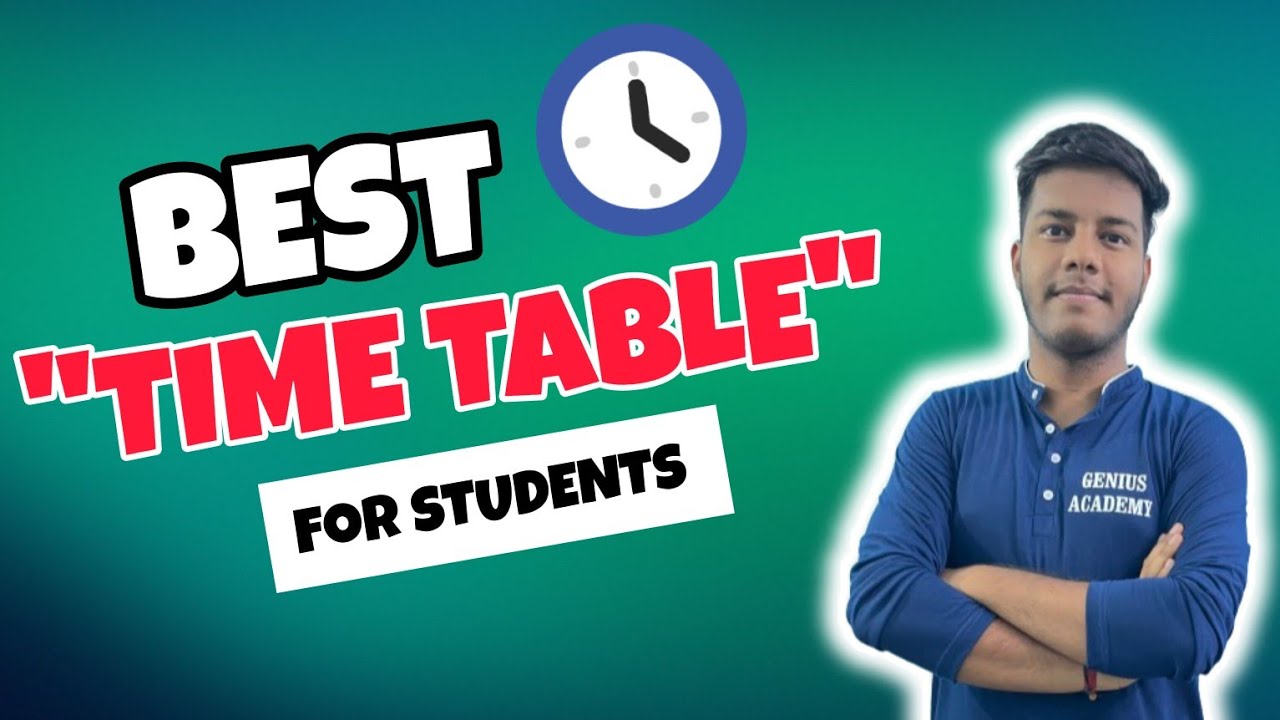 "📅 Students ke liye Best Time Table | Study Schedule Ka Ultimate Guide ...