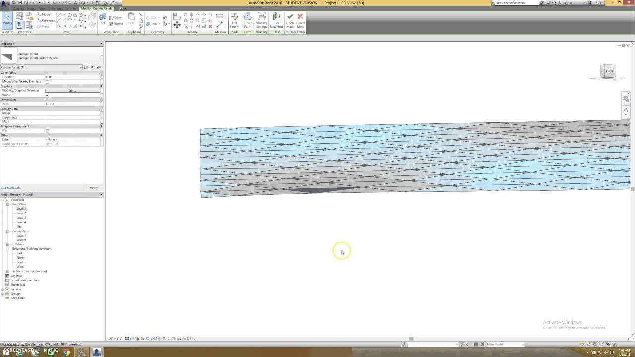 Mass/ Divide Surface in Revit - YouTube