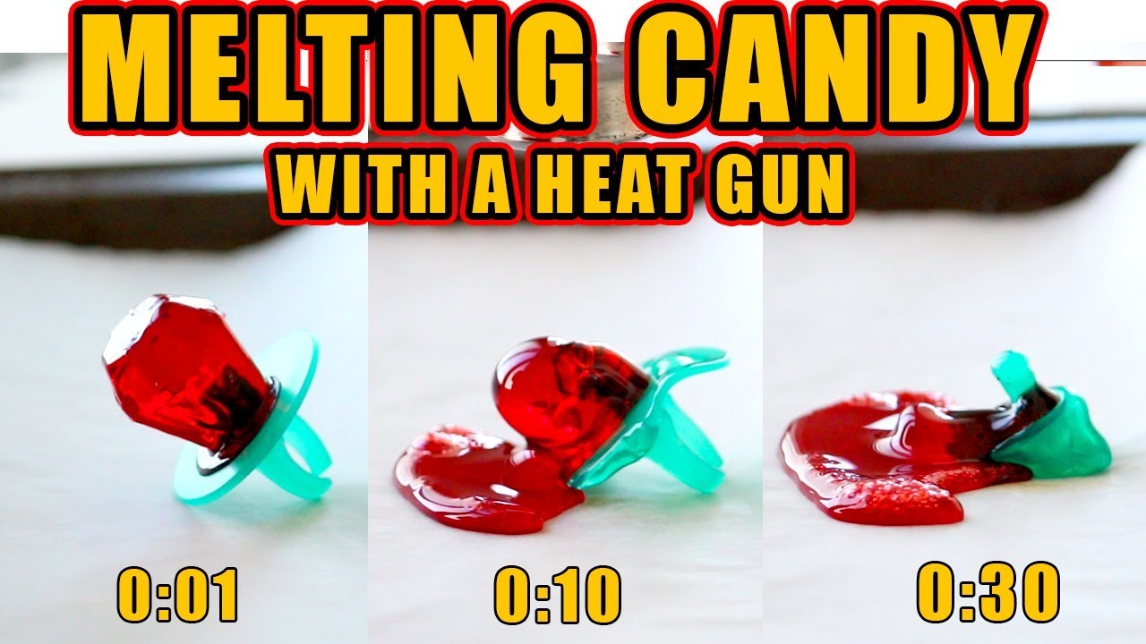 MELTING CANDY WITH A HEAT GUN! (SATISFYING) - YouTube