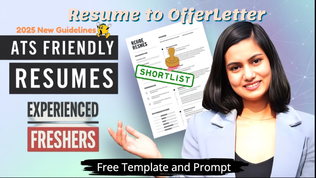 Create an ATS Friendly Resume in Minutes Using AI Ep:1 - For Freshers ...