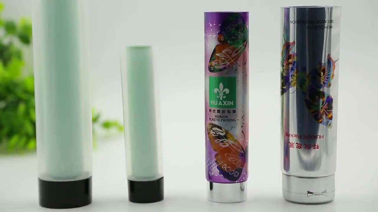 aluminum squeeze Round tube packaging - YouTube