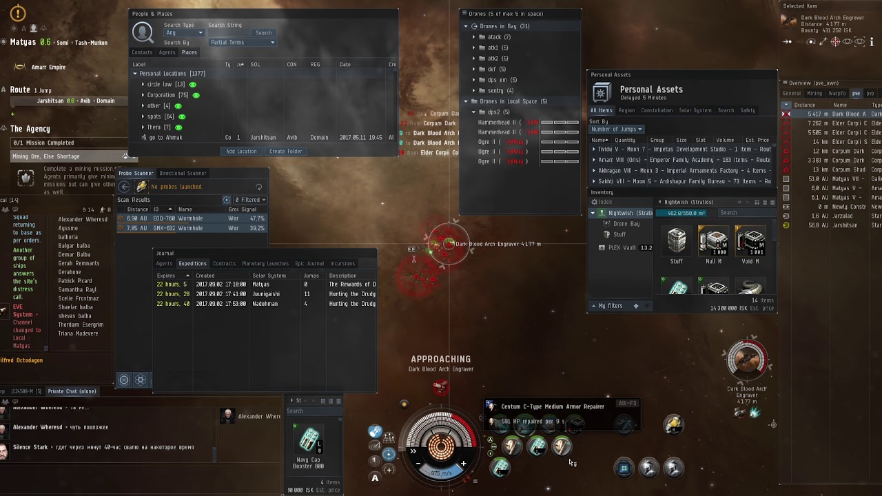 EVE-online The Rewards of Devotion. Combat Blood Raider expedition on ...