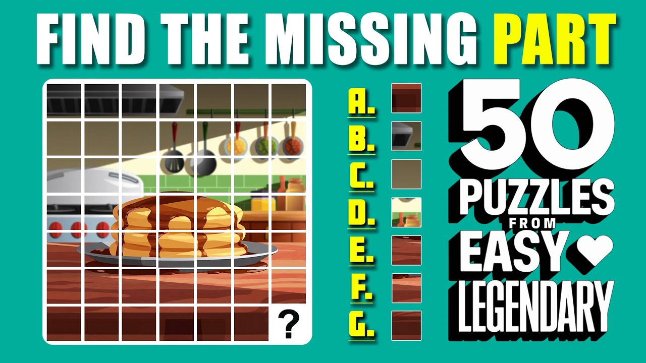 Can You Find the Missing Piece? 🔍 Easy to Legendary Puzzle Challenge ...