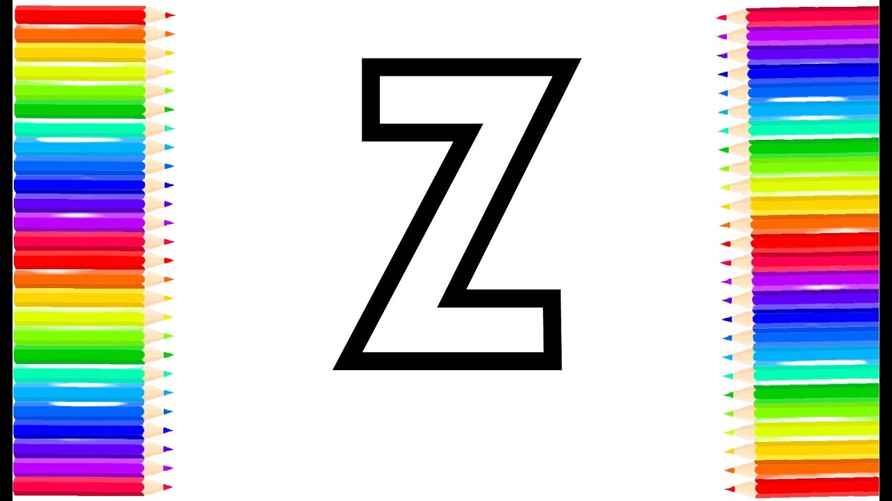 Learn alphabet Z Letter Drawing and Coloring | Alphabet for Kids A B C ...