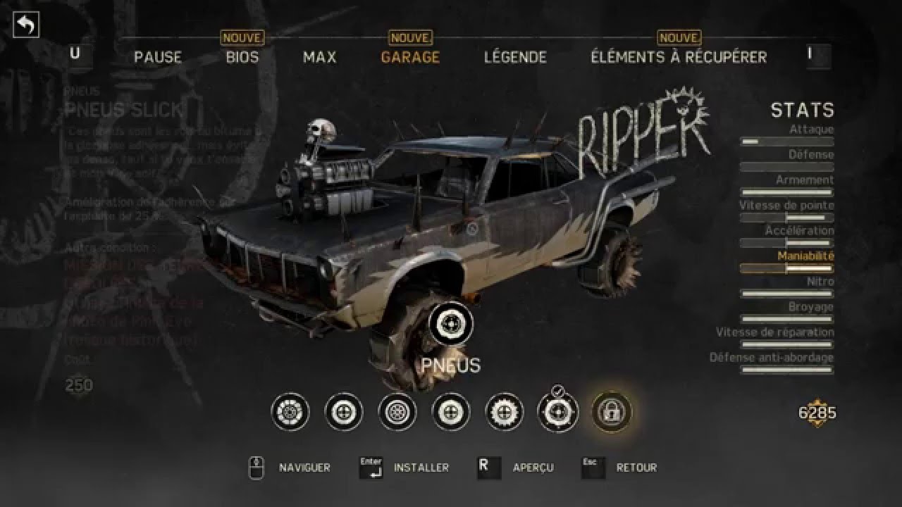 Mad Max: Où trouver les pneus slick de la Magnus opus - YouTube