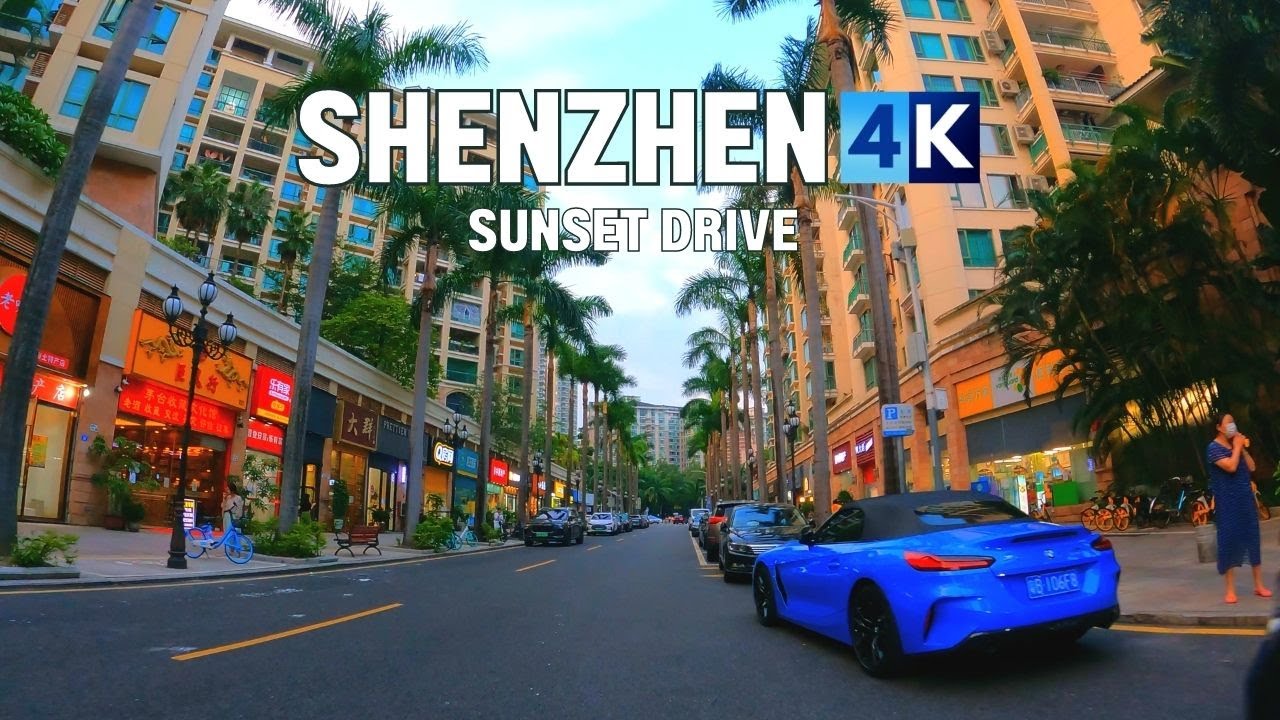 Shenzhen 4K - Sunset Drive - Tree-Lined Path and Boulevard - YouTube