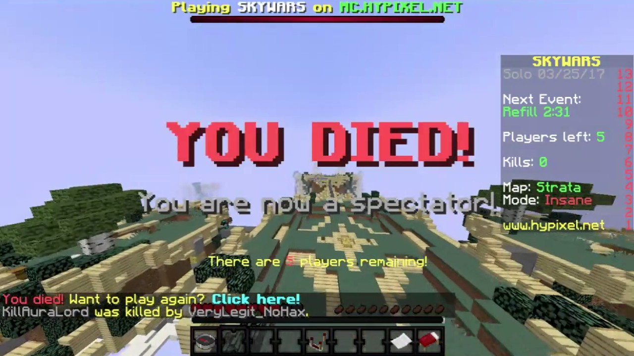 Hypixel Skywars - Sucky Gear, Sucky Life - YouTube